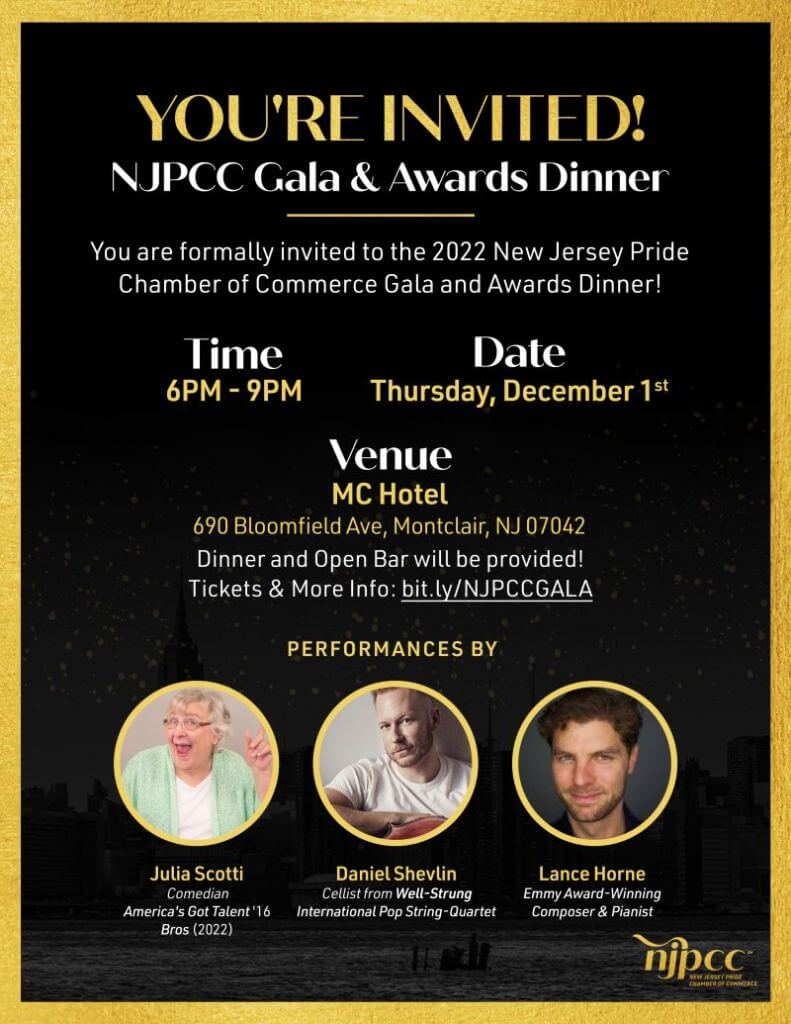 2022’s New Jersey Pride Chamber’s Gala Award Recipients and Performers ...